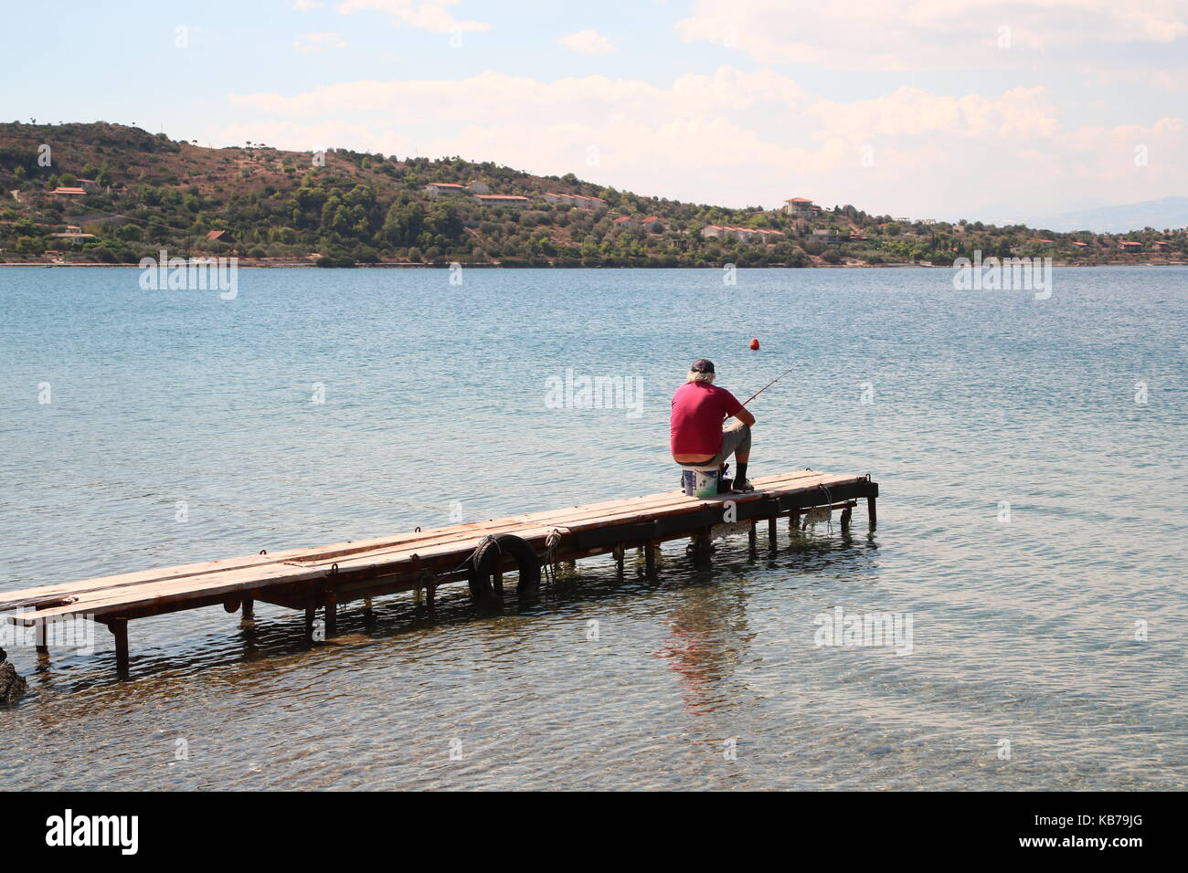 Loutraki lake, Corinth, Greece Stock Photo - Alamy
