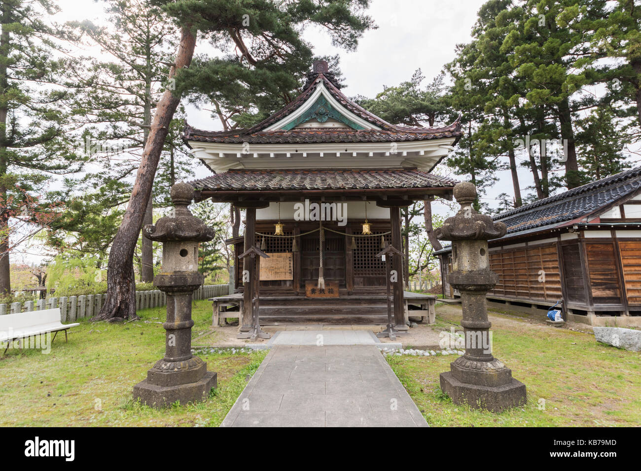 Tsuruoka Gokoku Jinja, Tsuruoka City, Yamagata Prefecture, Japan Stock ...