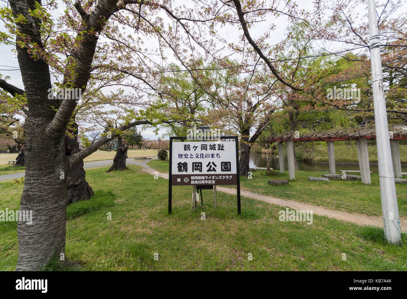 Tsuruoka Park, Tsuruoka City, Yamagata Prefecture, Japan Stock Photo ...