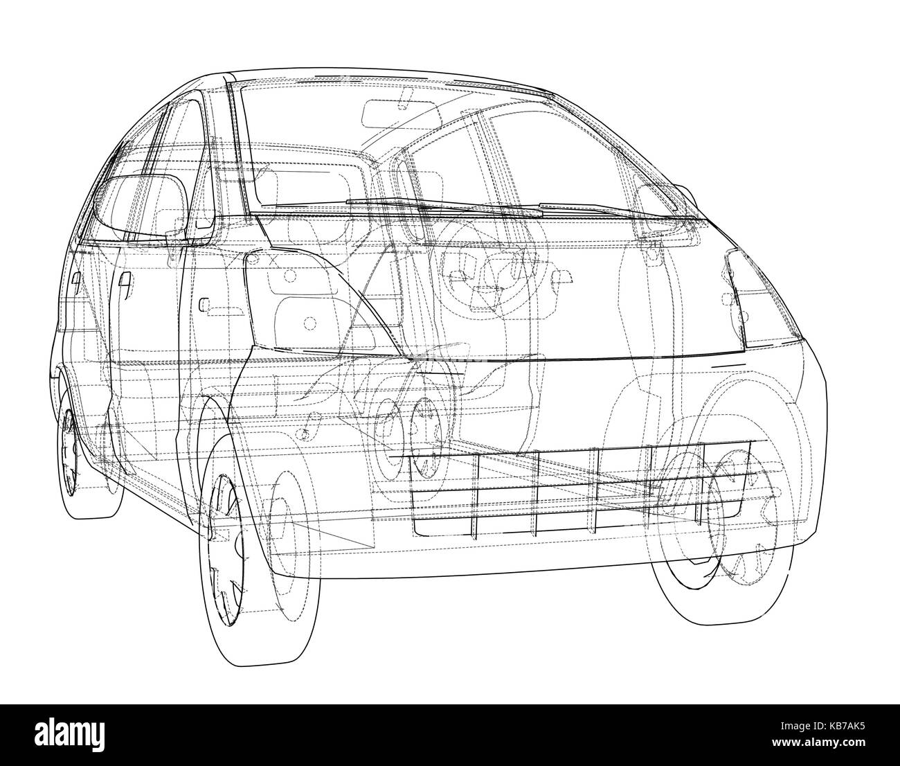 Car sketch. Vector Stock Vector Image & Art - Alamy