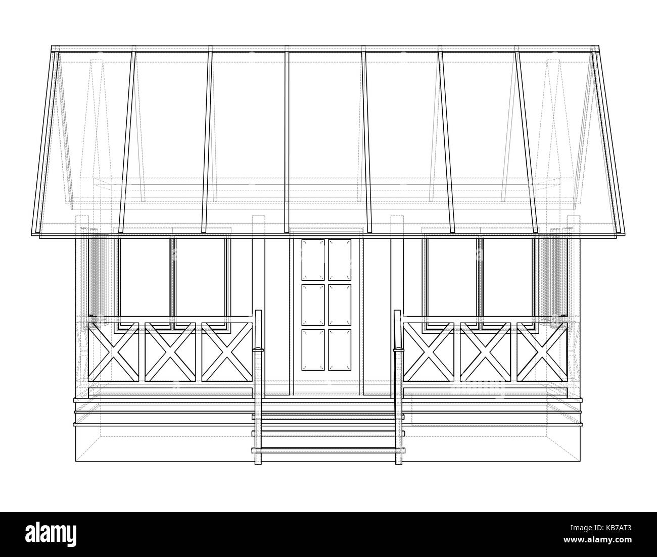 Private House Sketch Vector Stock Vector Image And Art Alamy