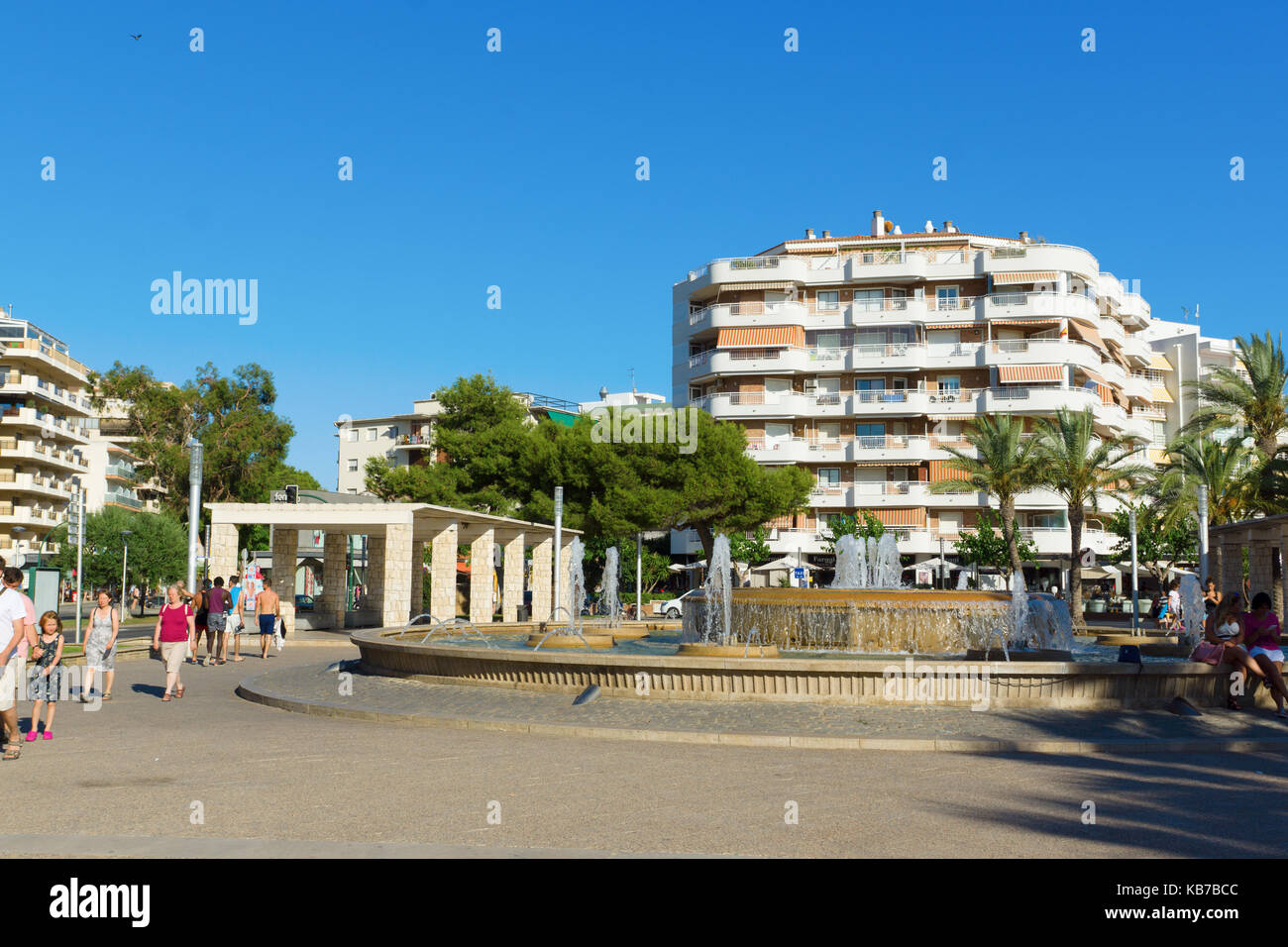 Salou, Spain - August 13, 2017: Salou is one of the largest tourist ...