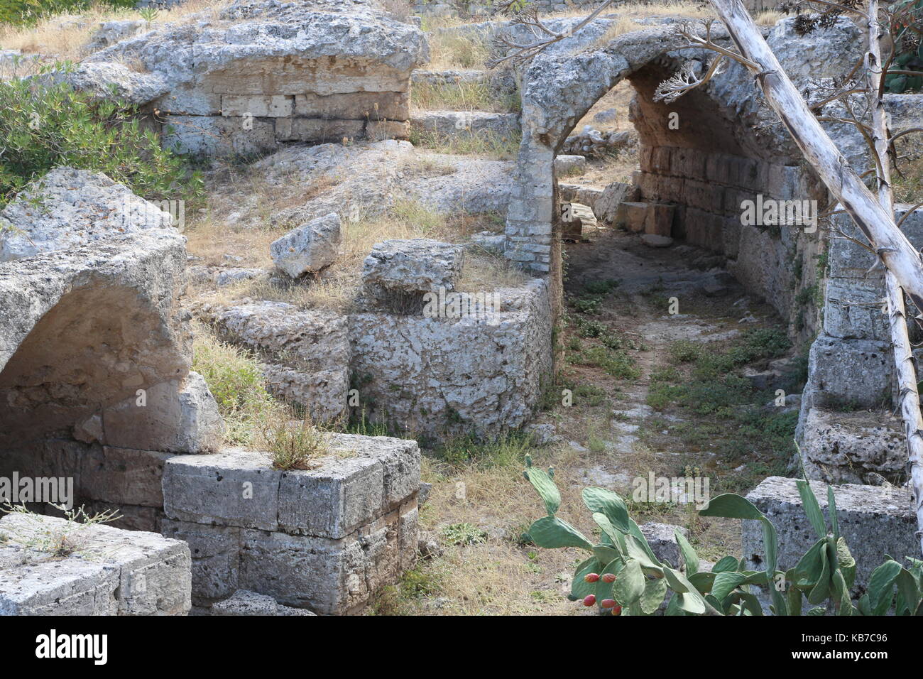 Ancient Corinth, Greece, roman odeon Stock Photo - Alamy