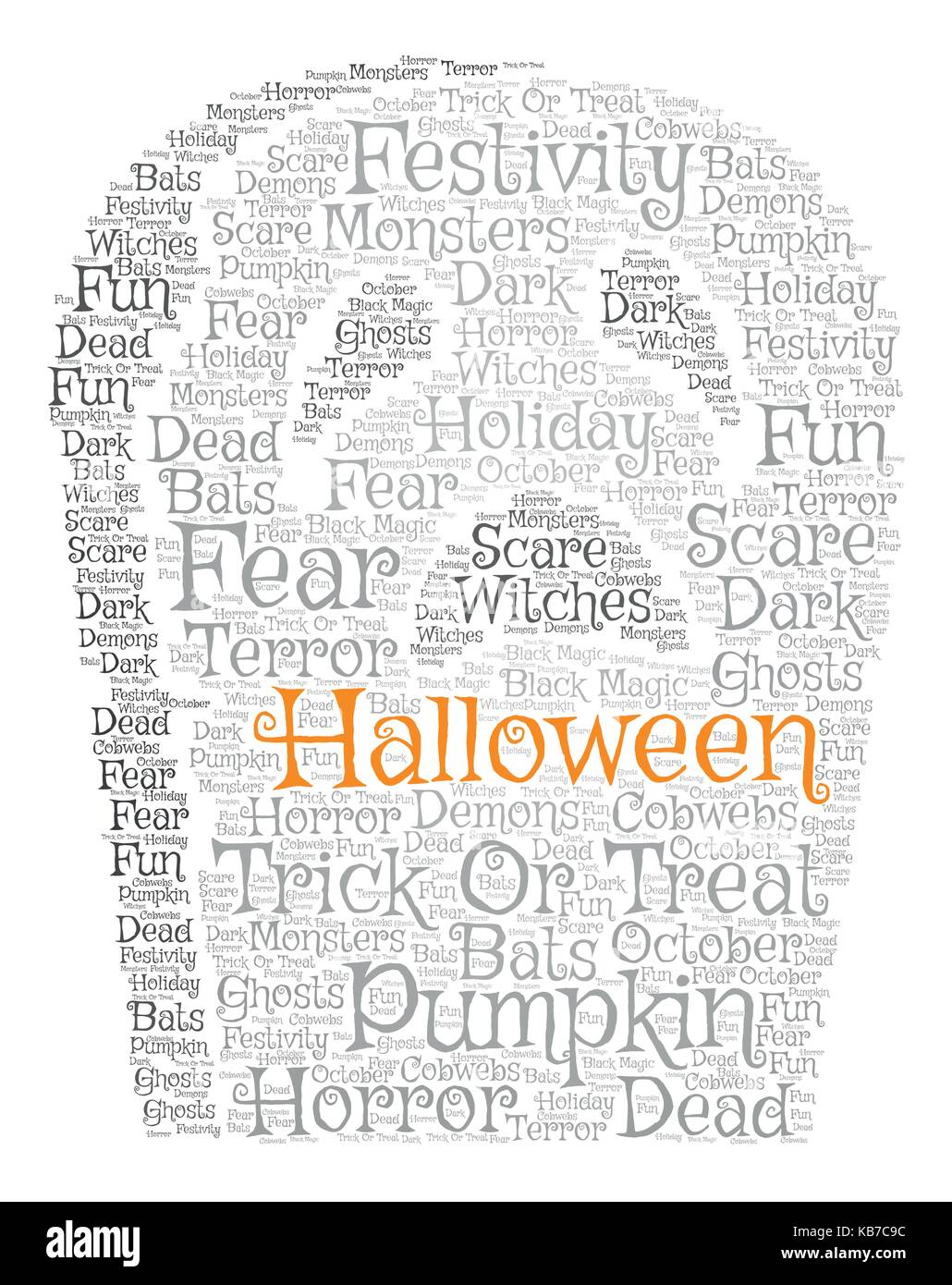 Words cloud, Halloween concept made with tomb stone shape and tags on ...
