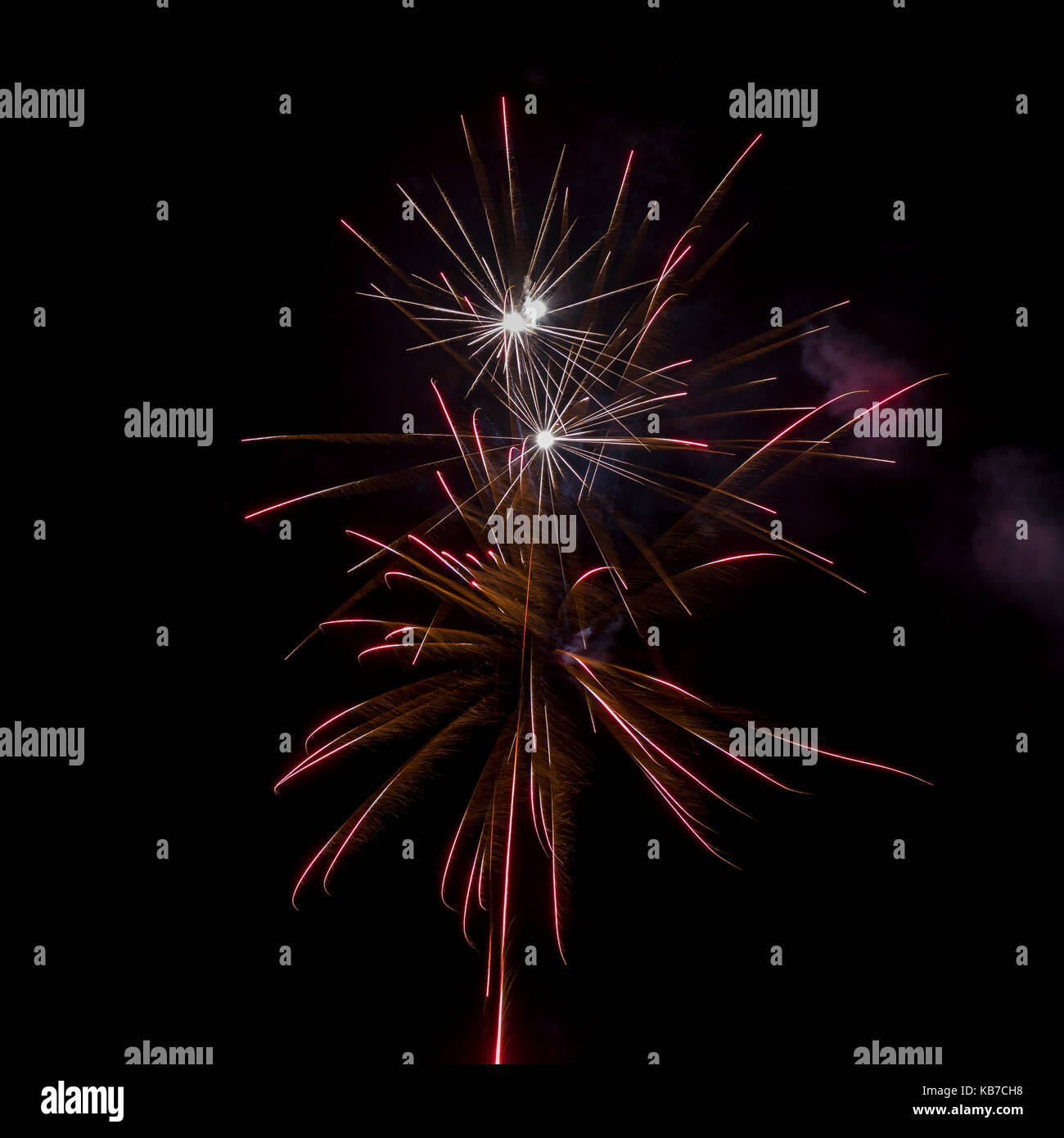 Firework at night Stock Photo - Alamy