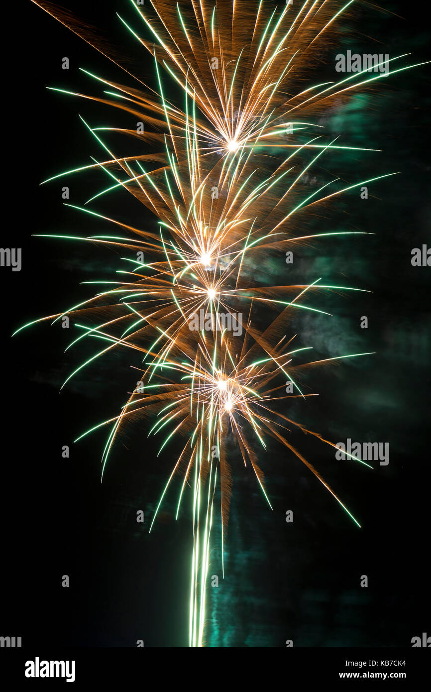 Firework at night Stock Photo - Alamy