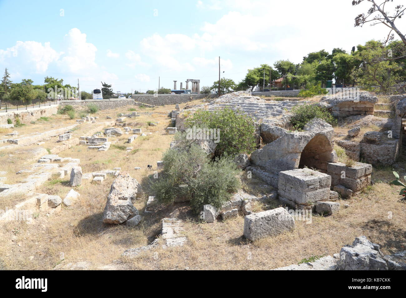 Ancient Corinth, Greece, roman odeon Stock Photo - Alamy
