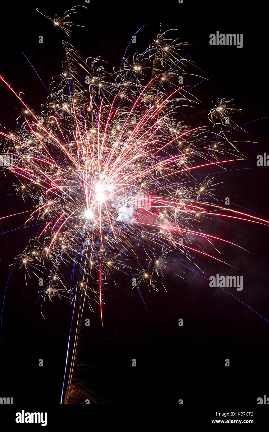 Firework at night Stock Photo - Alamy