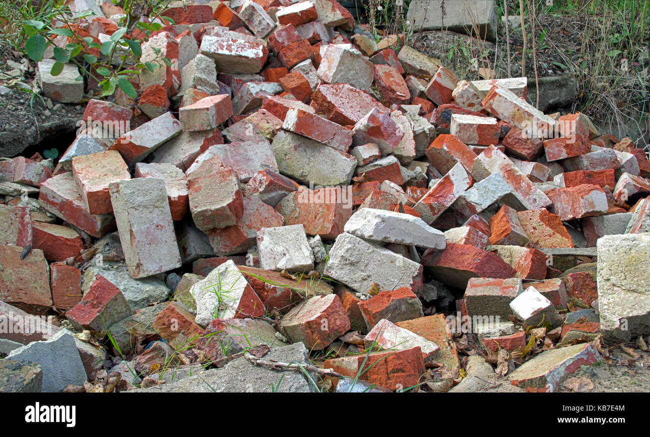 Pile Of Broken Bricks