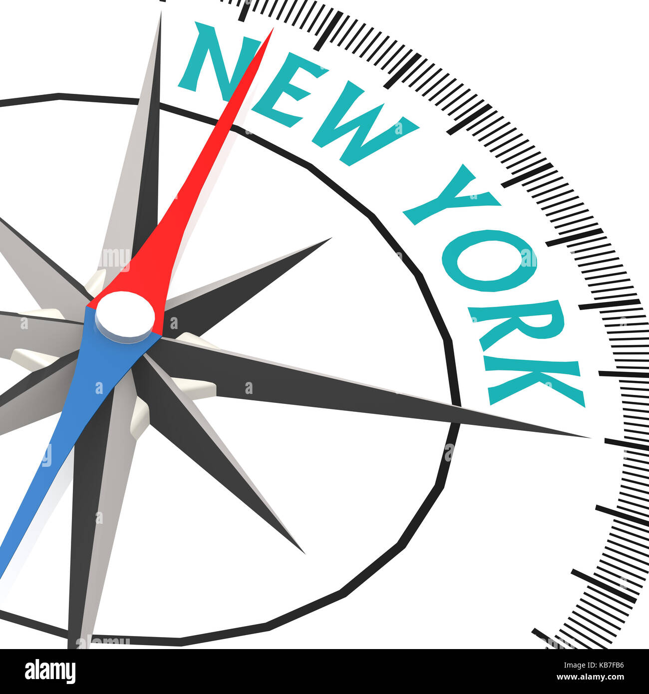 Compass with New York word Stock Photo - Alamy