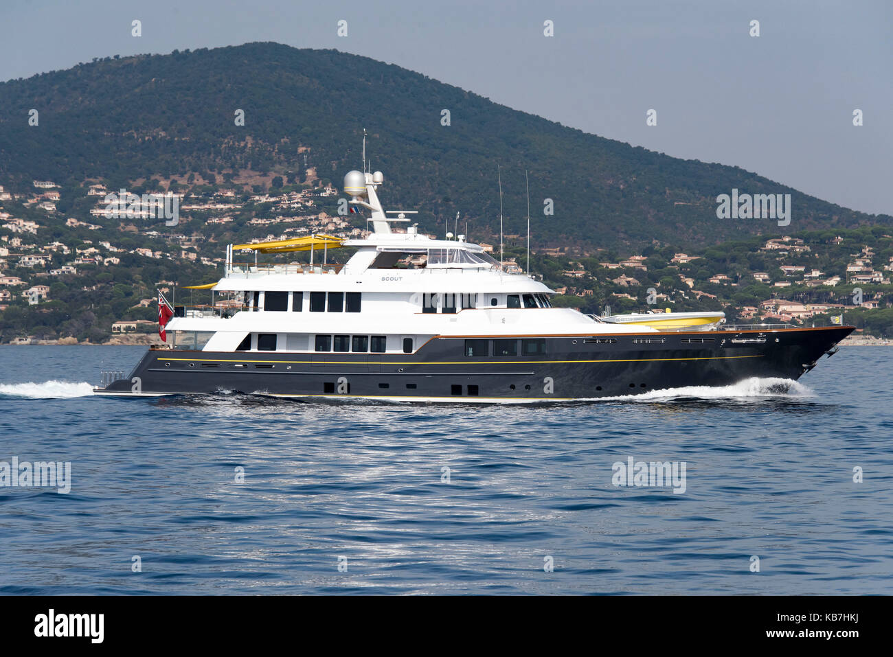 Scout super Yacht cruising off Saint Tropez Stock Photo - Alamy
