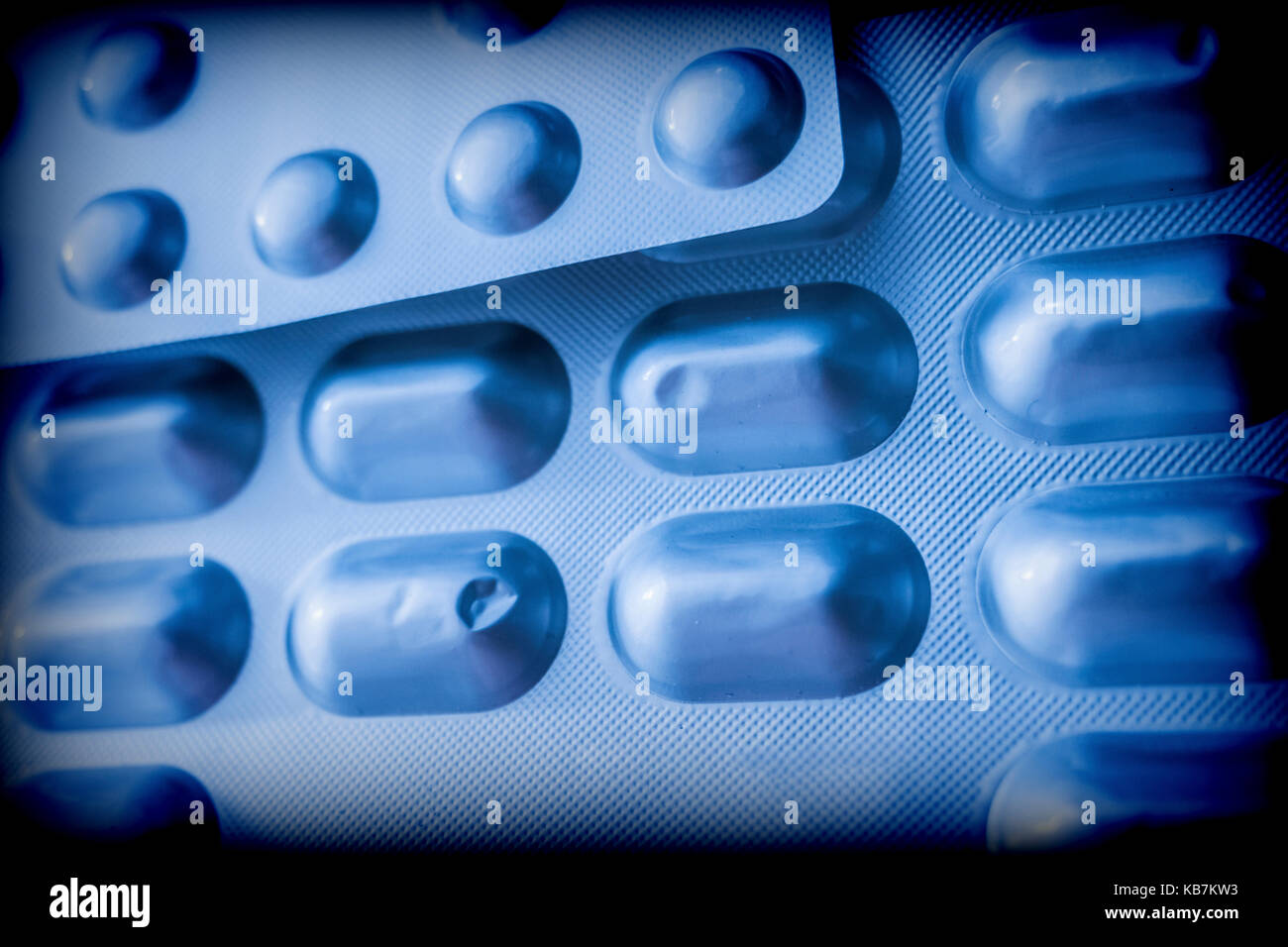 Blister pack of pills empty Stock Photo - Alamy
