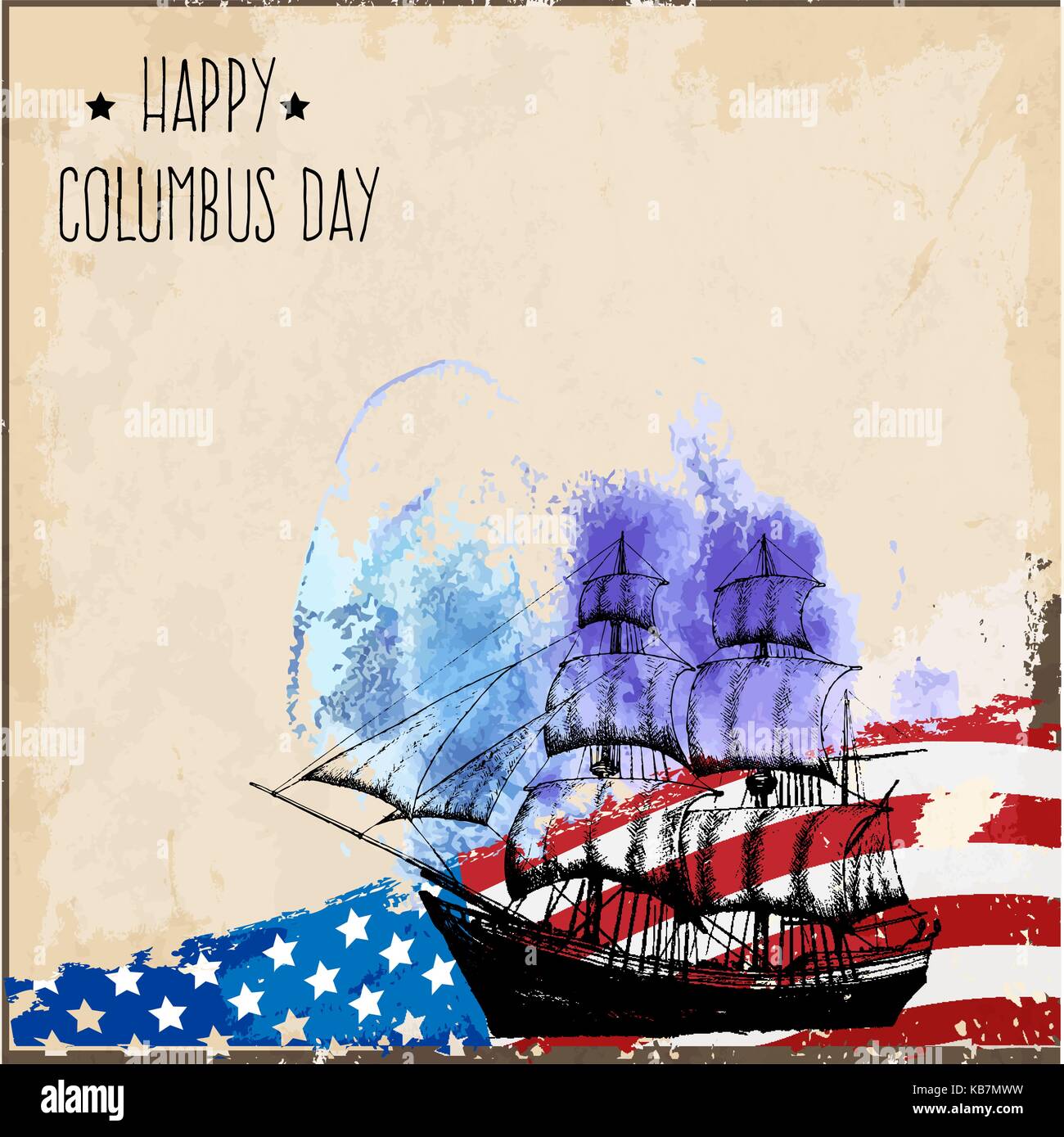 Columbus christopher illustration Stock Vector Images - Alamy