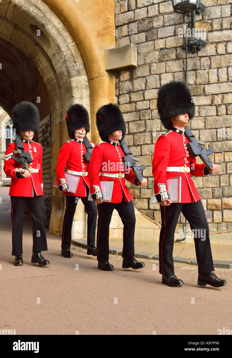 The Household Troops, better known as ‘the Guards’ marching through a ...