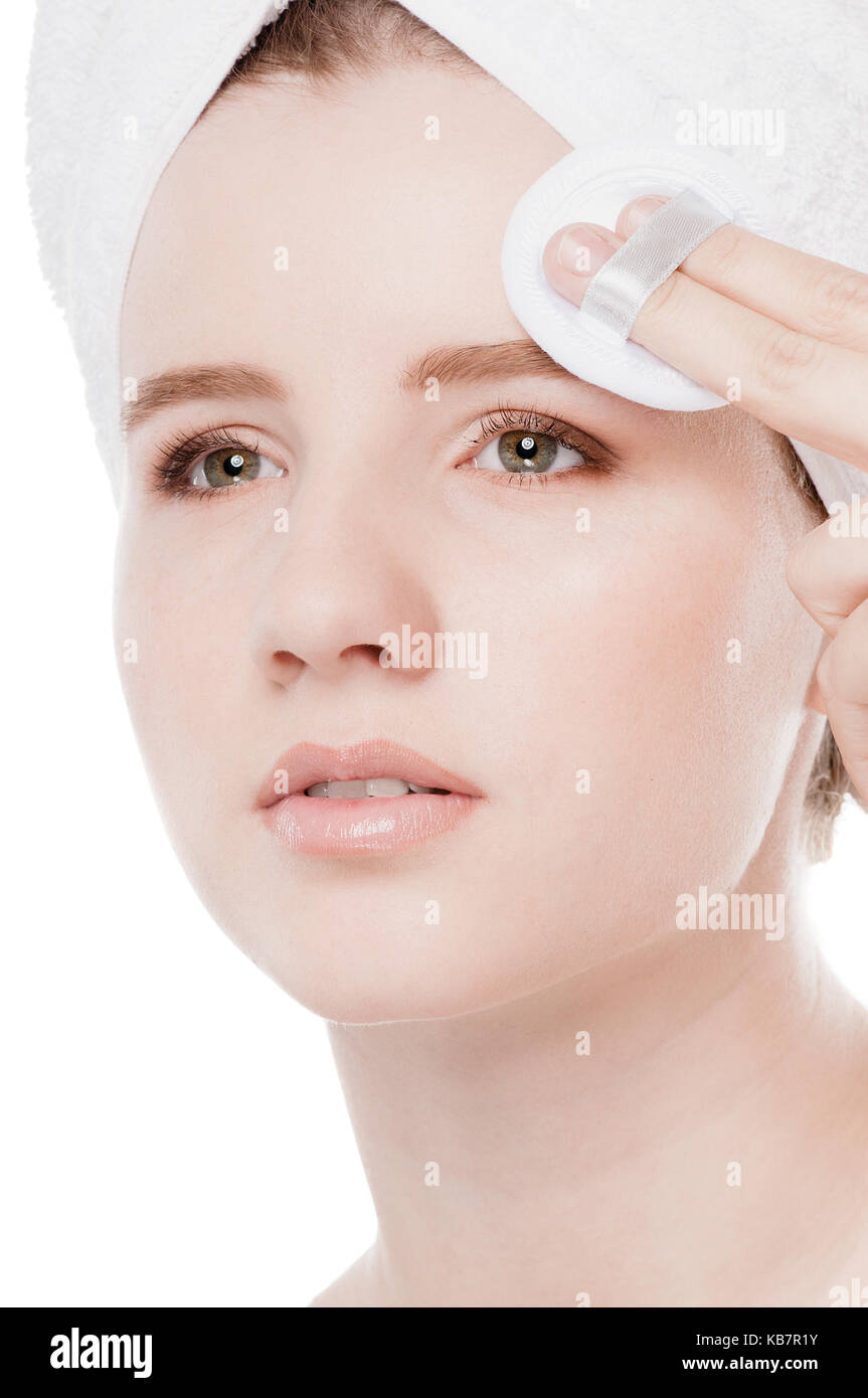 Young woman with perfect health skin of face Stock Photo - Alamy