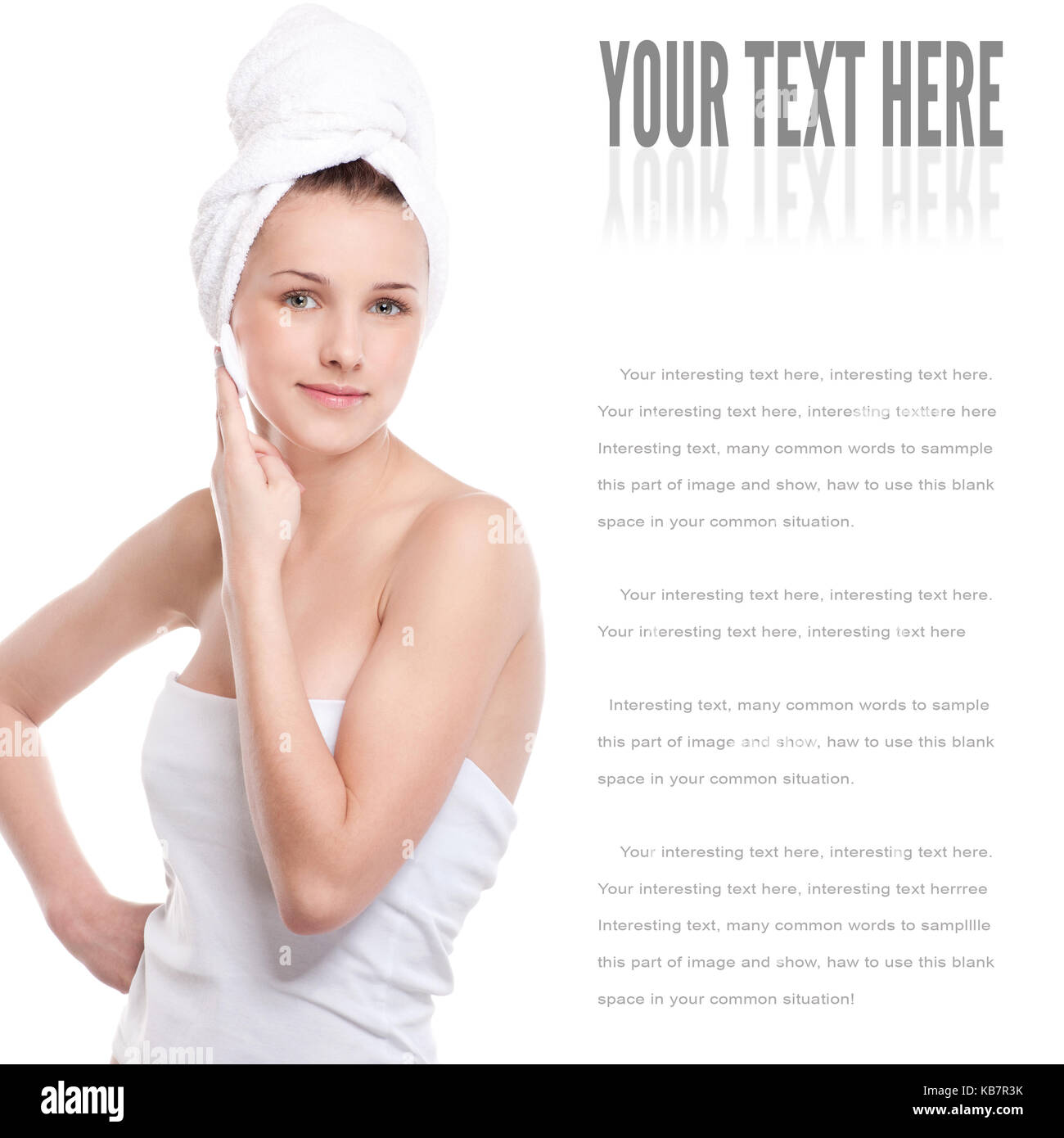 Young woman with perfect health skin of face Stock Photo - Alamy