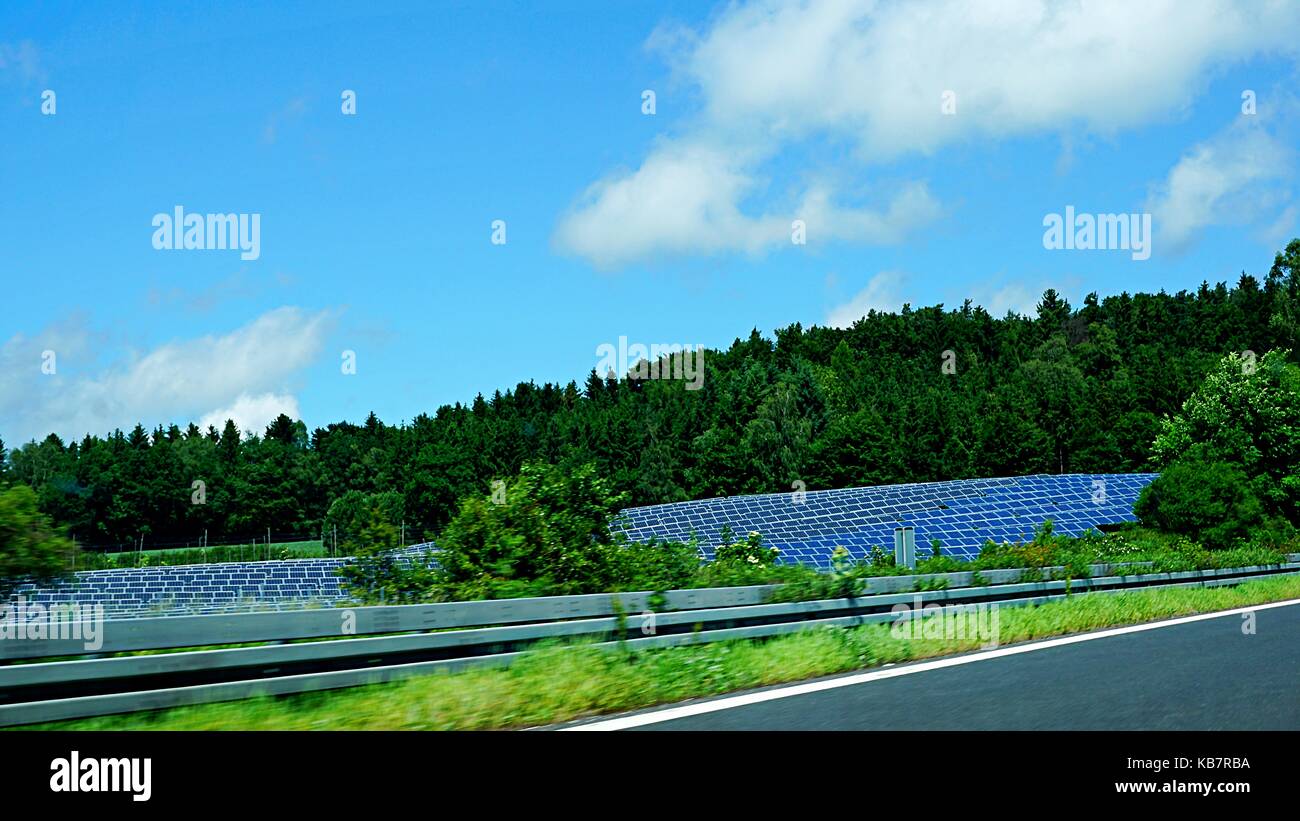 Roadside solar panels hi-res stock photography and images - Alamy