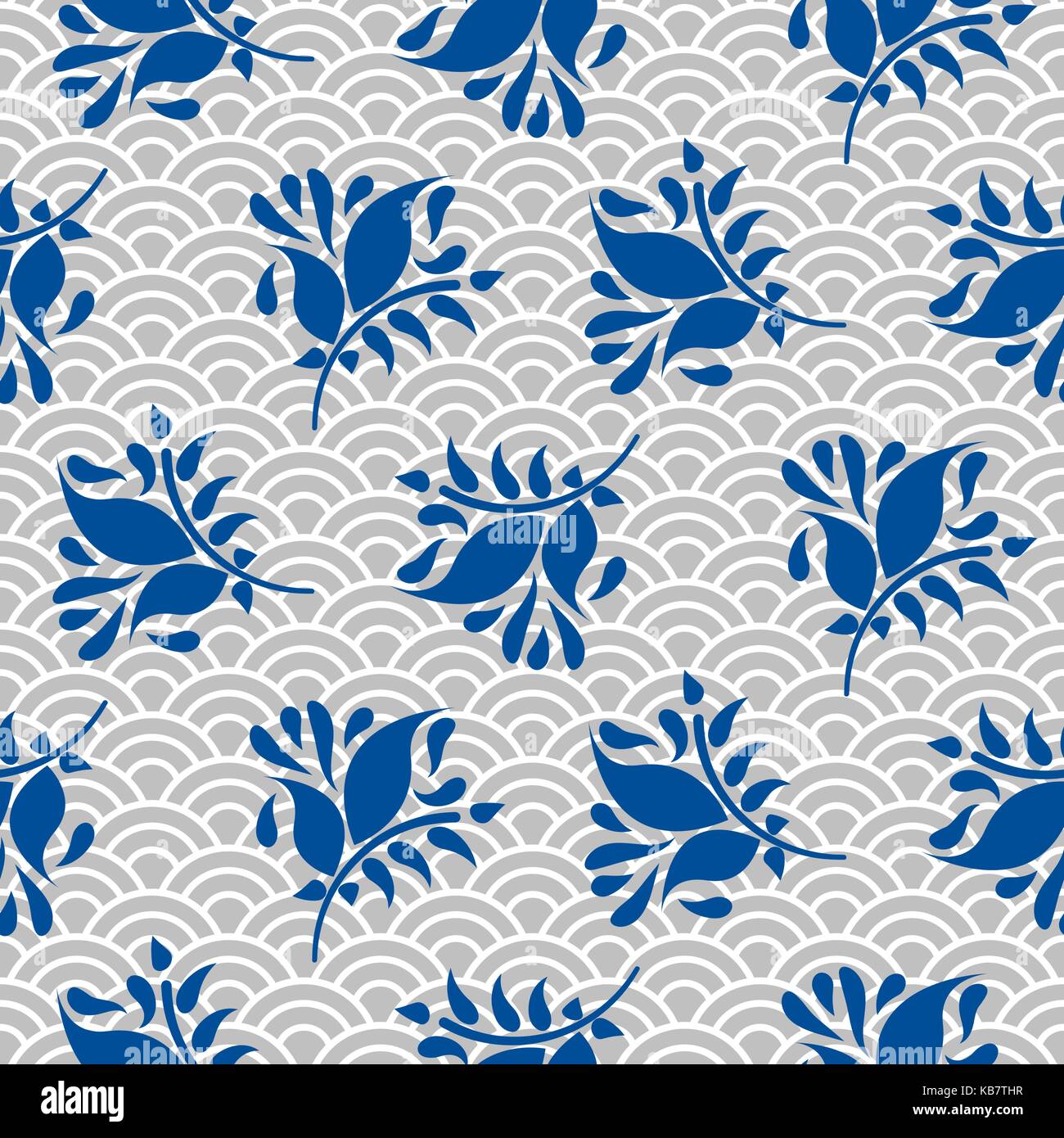 Japanese pattern in blue and gray colors Stock Vector Image & Art - Alamy
