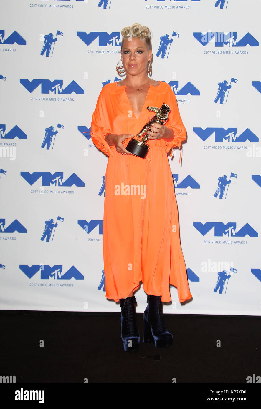 MTV Video Music Awards (VMA) 2017 Press Room, held at the Forum in ...