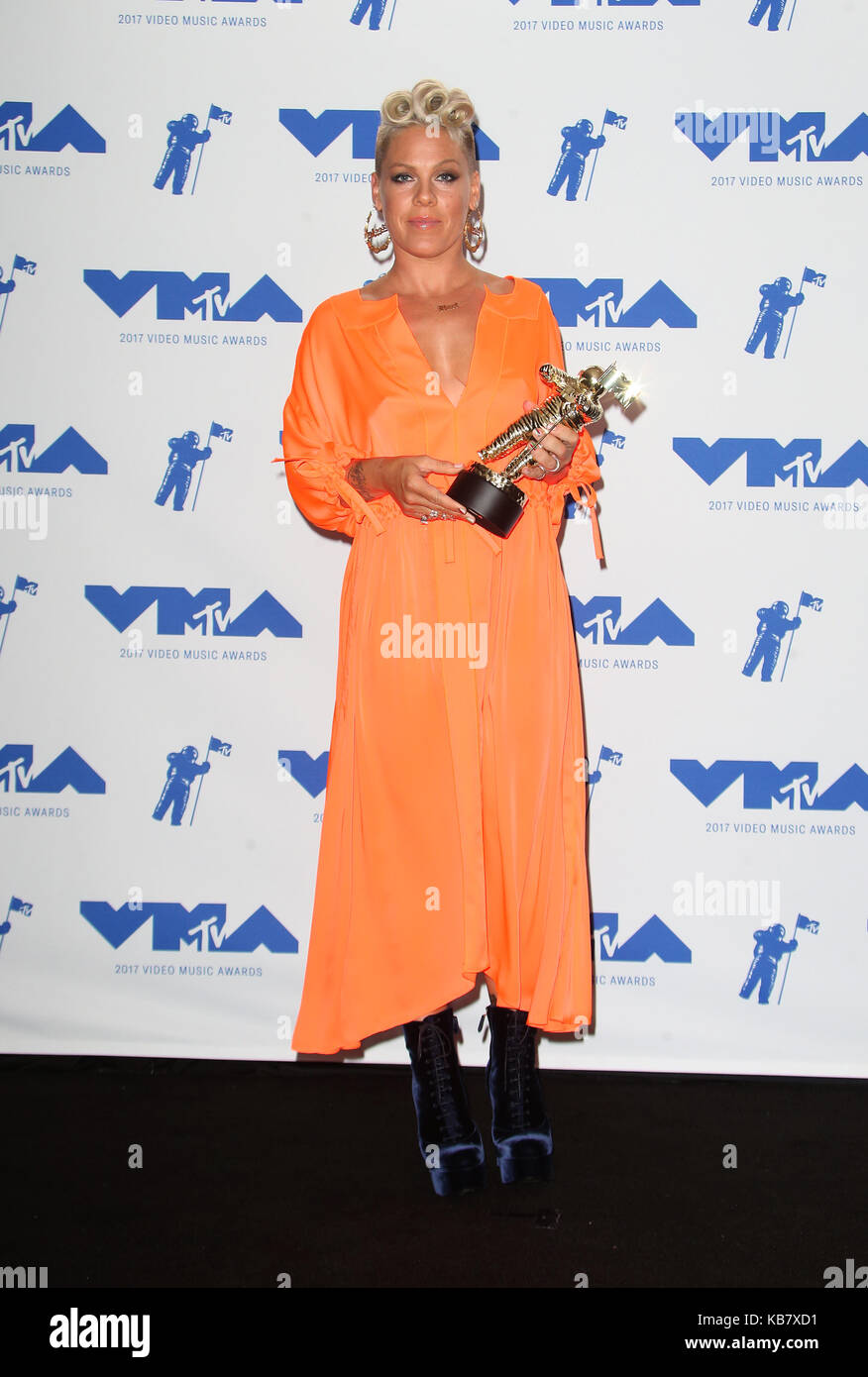 MTV Video Music Awards (VMA) 2017 Press Room, held at the Forum in ...