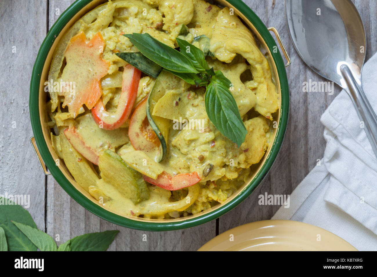 Thai curry dish top view hi-res stock photography and images - Alamy