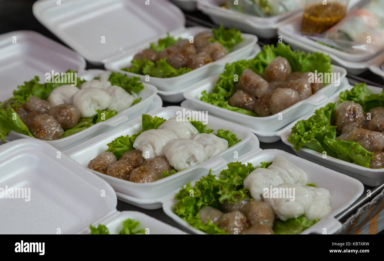 Bangkok street food in many boxes Stock Photo - Alamy