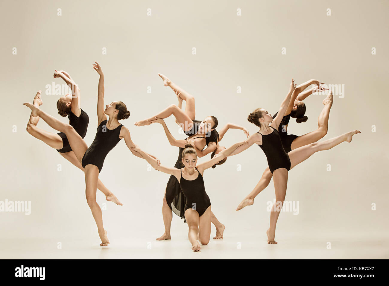 The group of modern ballet dancers Stock Photo - Alamy
