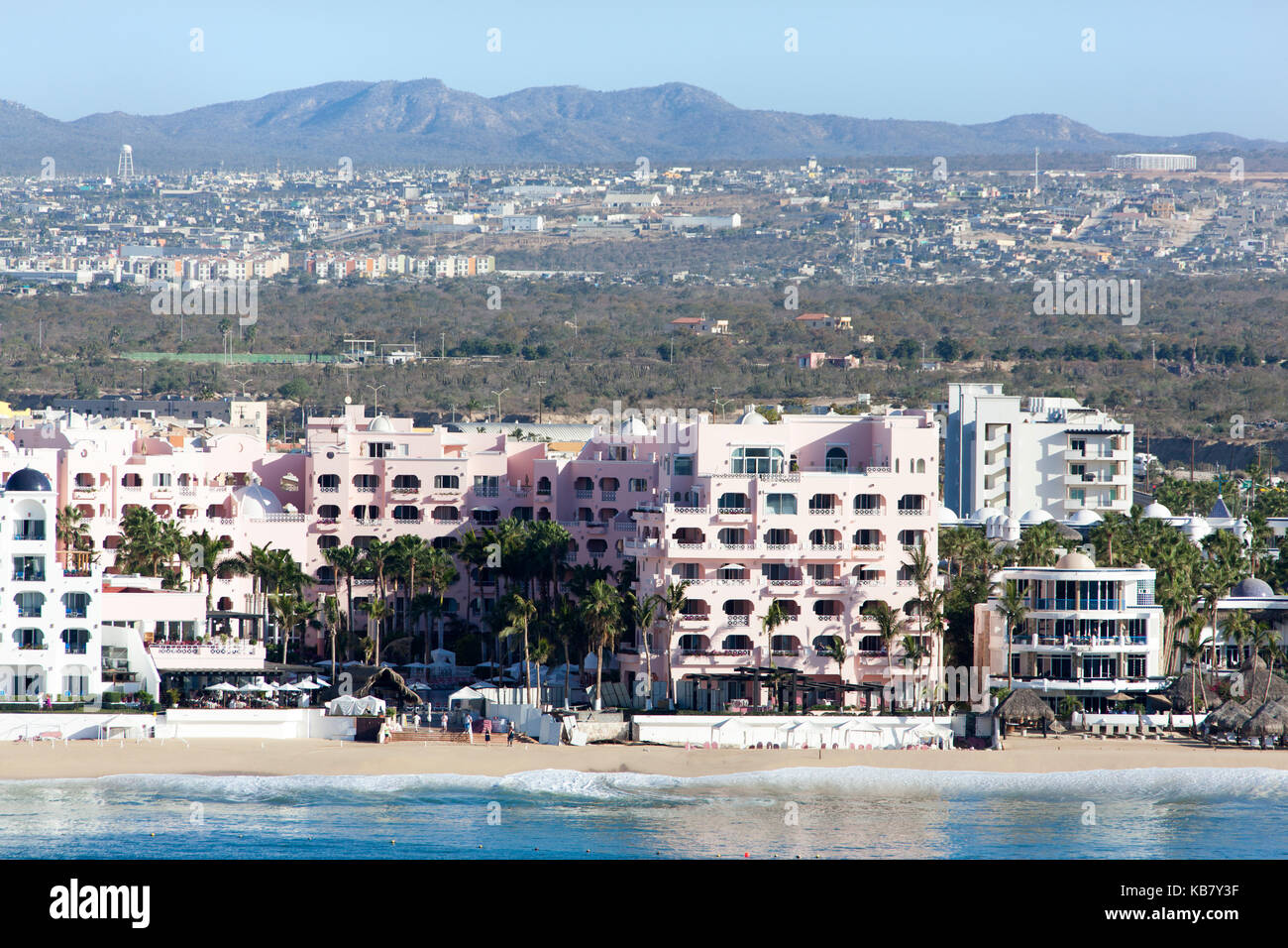 The view of Cabo San Lucas town, popular touristic destination in ...