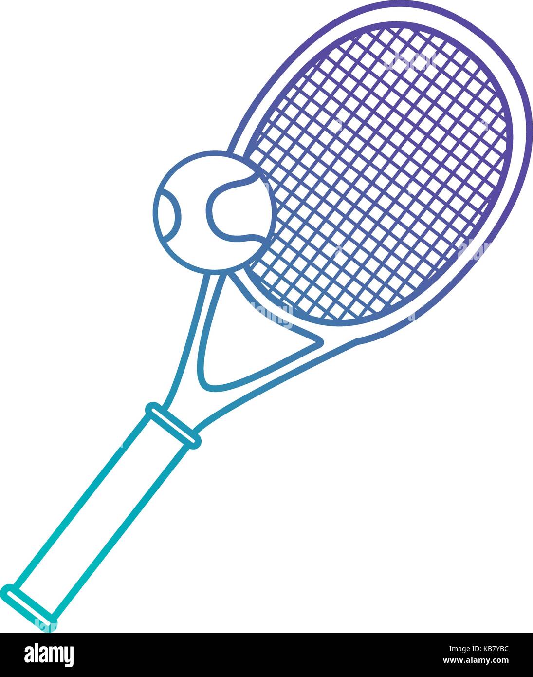 tennis sport racket with ball vector illustration design Stock Vector ...