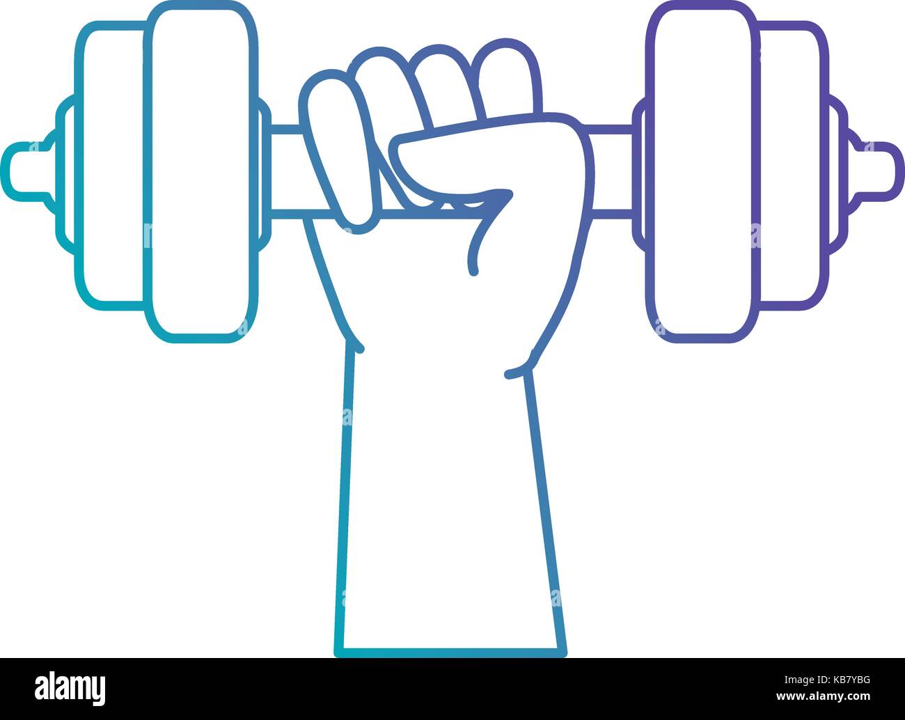 hand human with weight lifting isolated icon vector illustration design ...