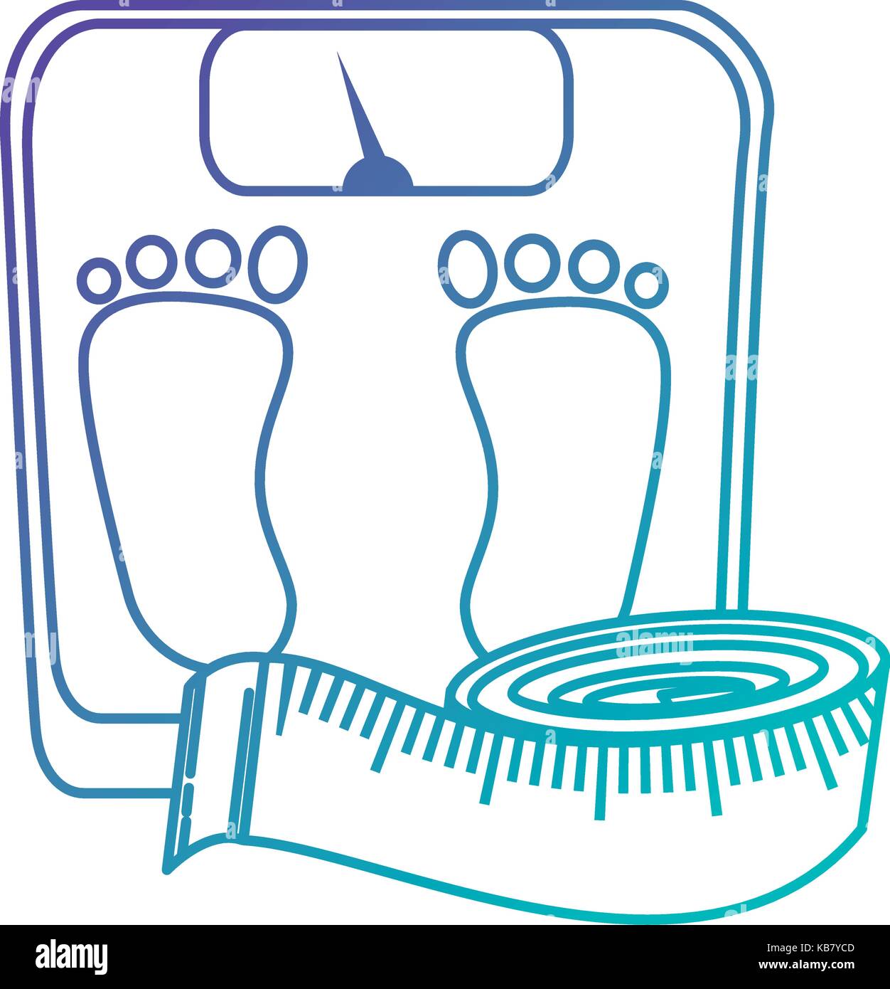 scale weight with tape measure icon vector illustration design Stock ...