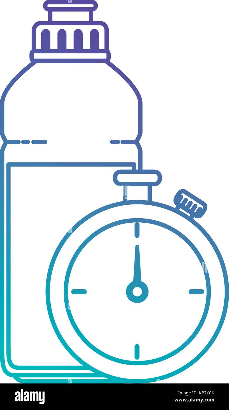 chronometer timer with bottle vector illustration design Stock Vector ...