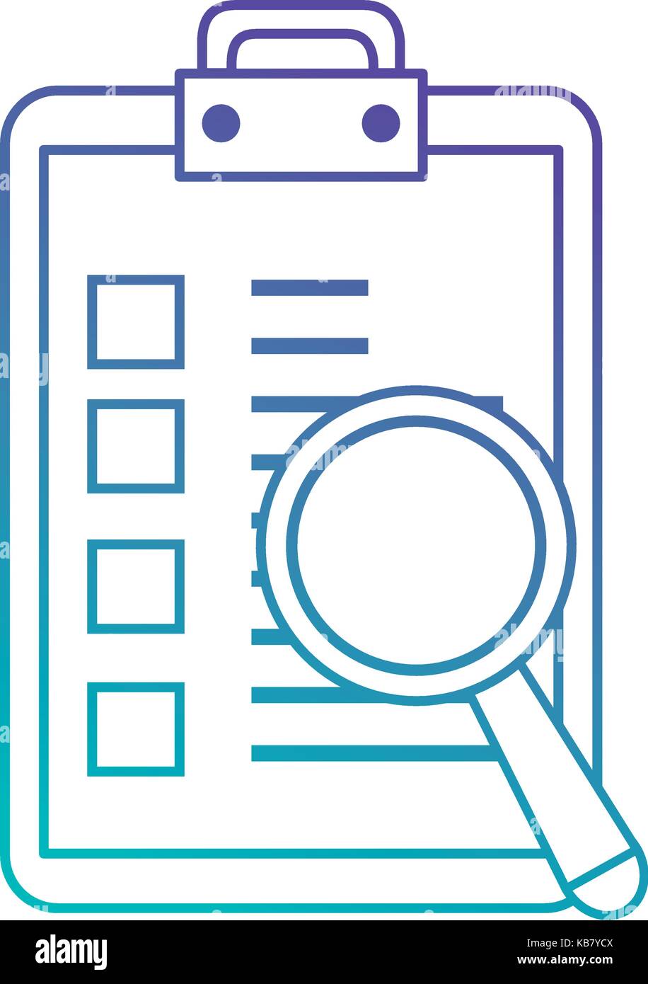 checklist clipboard with magnifying glass vector illustration design ...