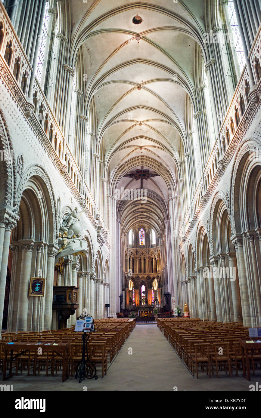 Interior Bayeux Cathedral Normandy France Stock Photo - Alamy