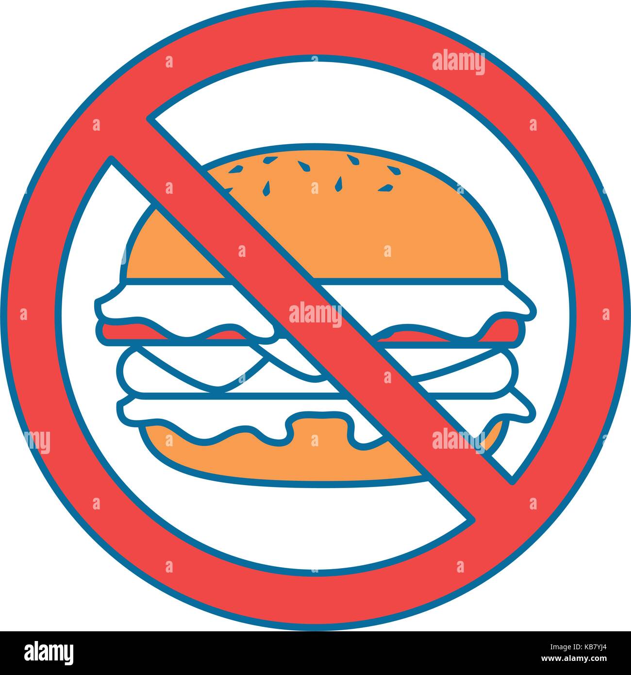 prohibited burger fast food icon vector illustration design Stock ...