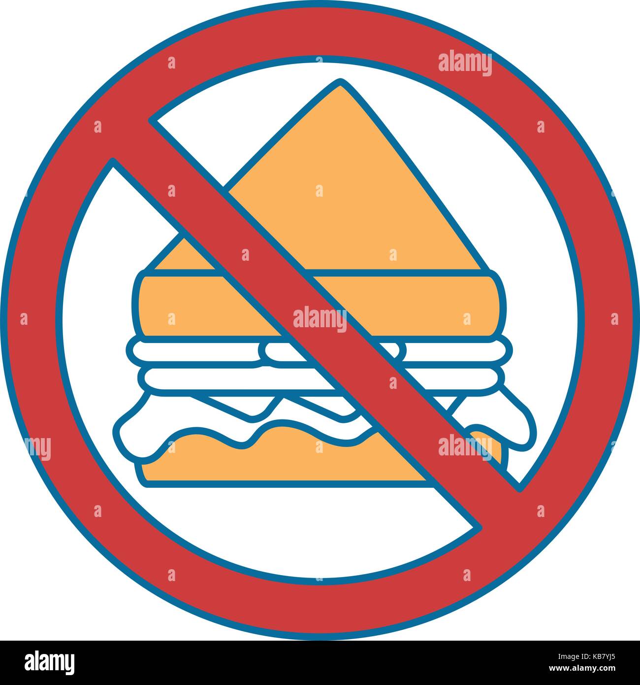 prohibited sandwich fast food icon vector illustration design Stock ...
