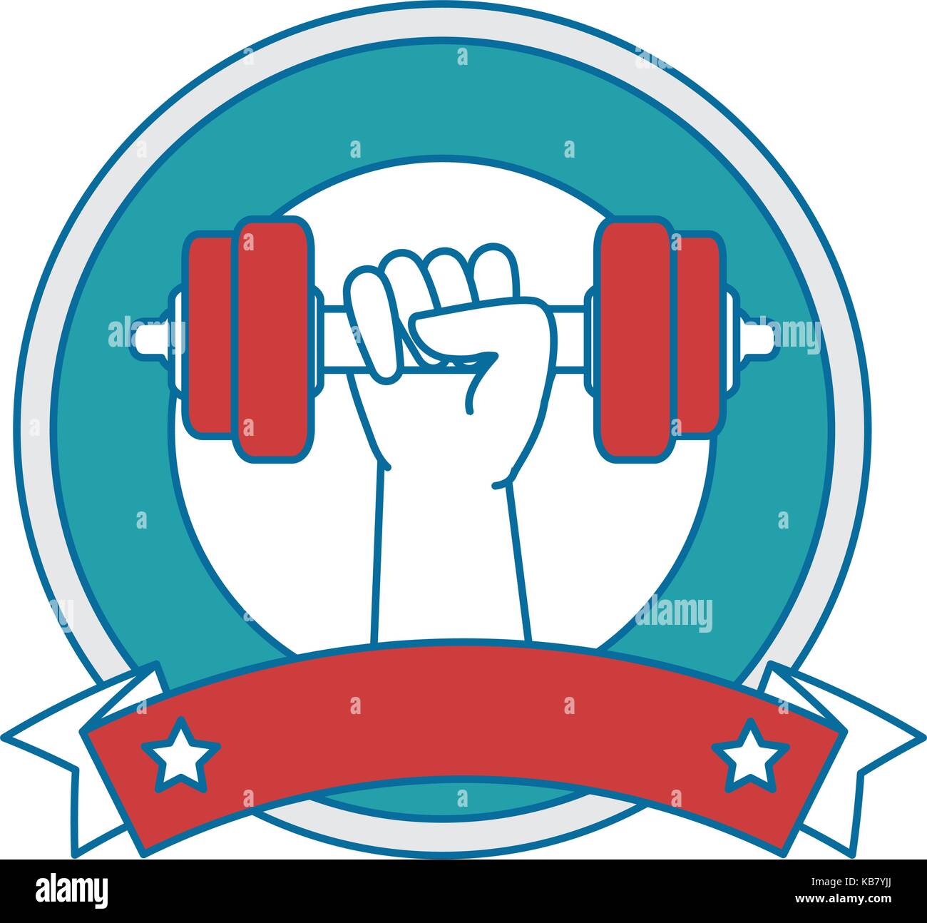 hand human with weight lifting isolated icon vector illustration design ...