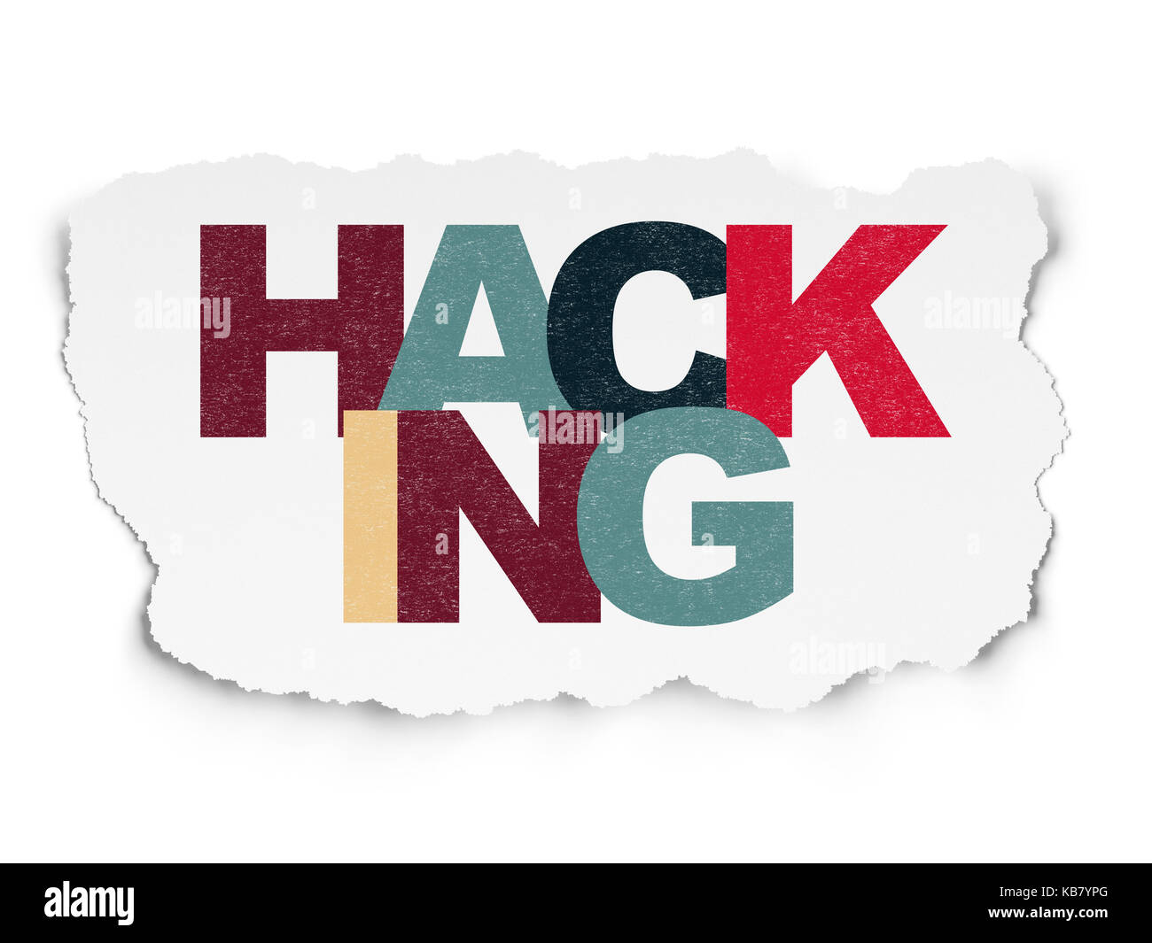 Protection concept: Hacking on Torn Paper background Stock Photo - Alamy
