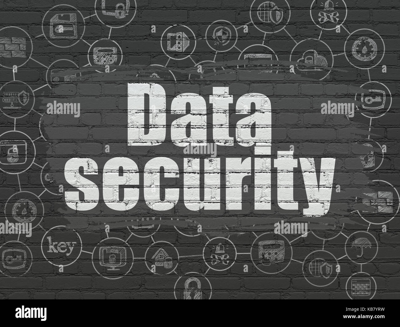 Safety concept: Data Security on wall background Stock Photo - Alamy