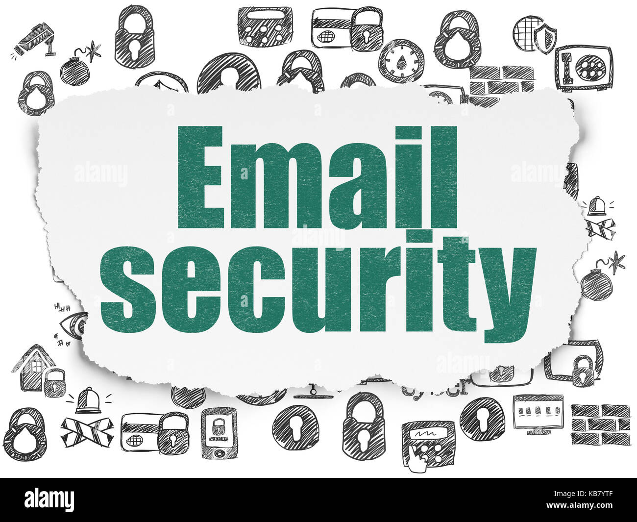 Safety concept: Email Security on Torn Paper background Stock Photo - Alamy