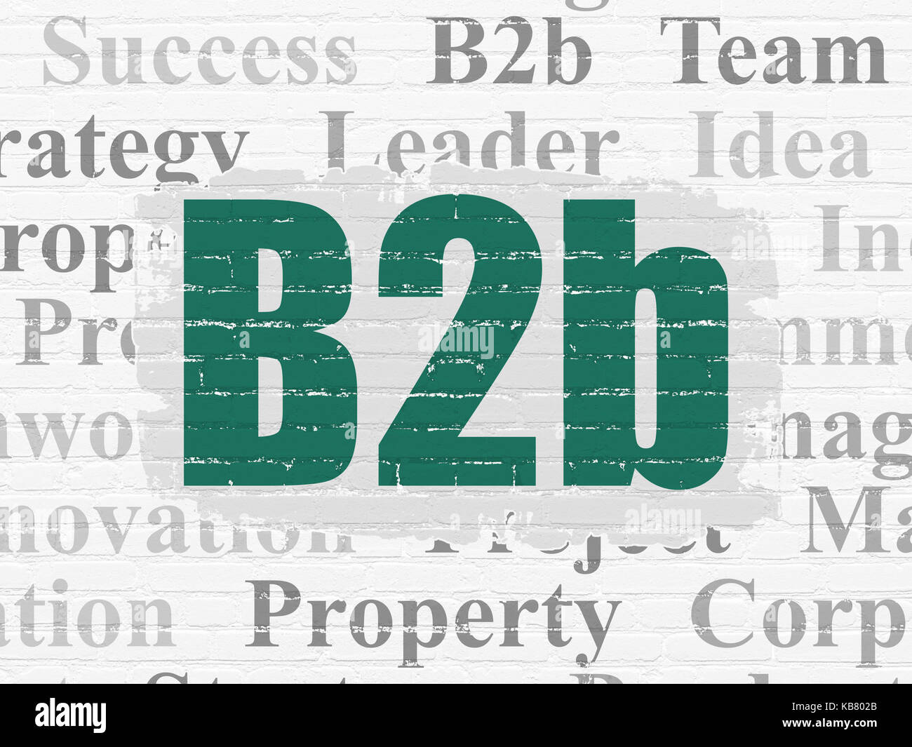 Business concept: B2b on wall background Stock Photo - Alamy
