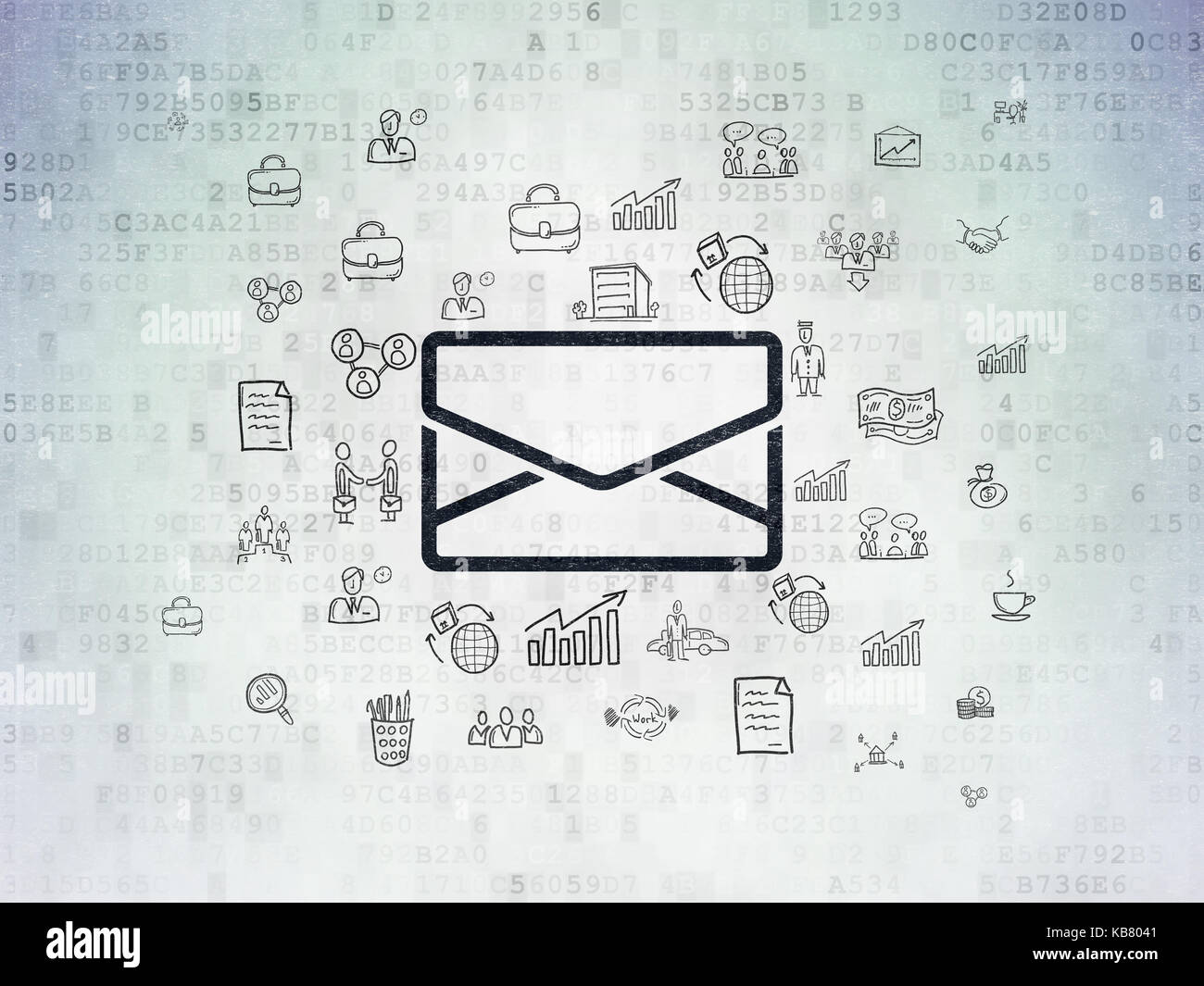 Business concept: Email on Digital Data Paper background Stock Photo ...