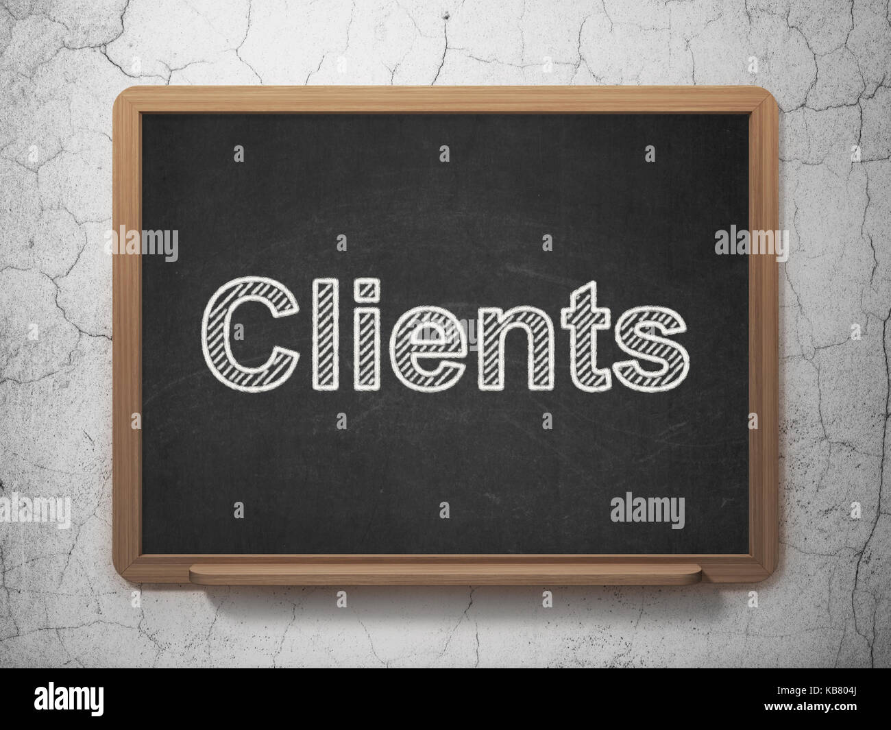 Business concept: Clients on chalkboard background Stock Photo - Alamy
