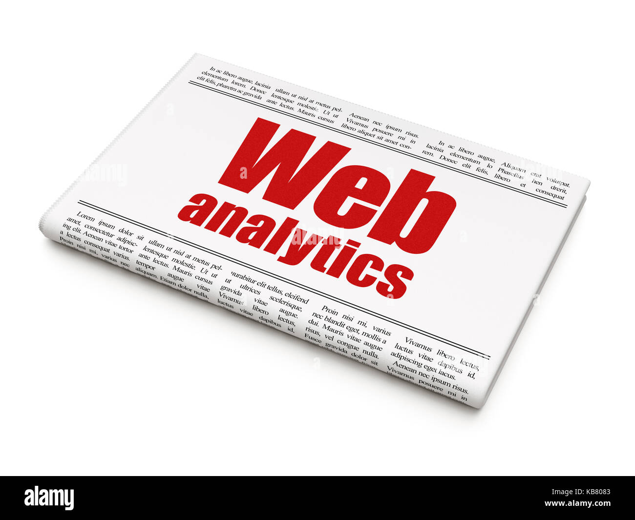 Web design concept: newspaper headline Web Analytics Stock Photo - Alamy