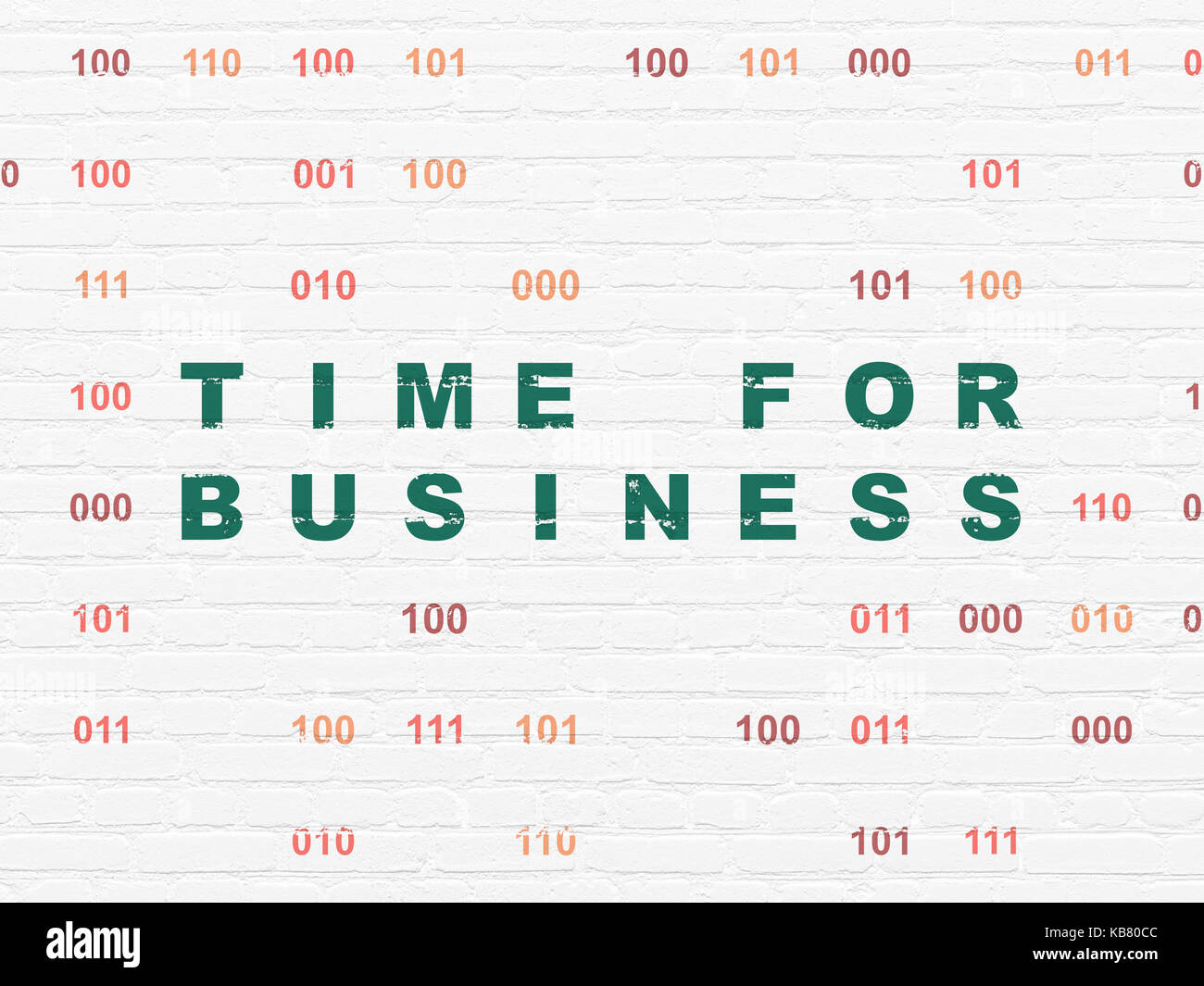 Time concept: Time for Business on wall background Stock Photo - Alamy
