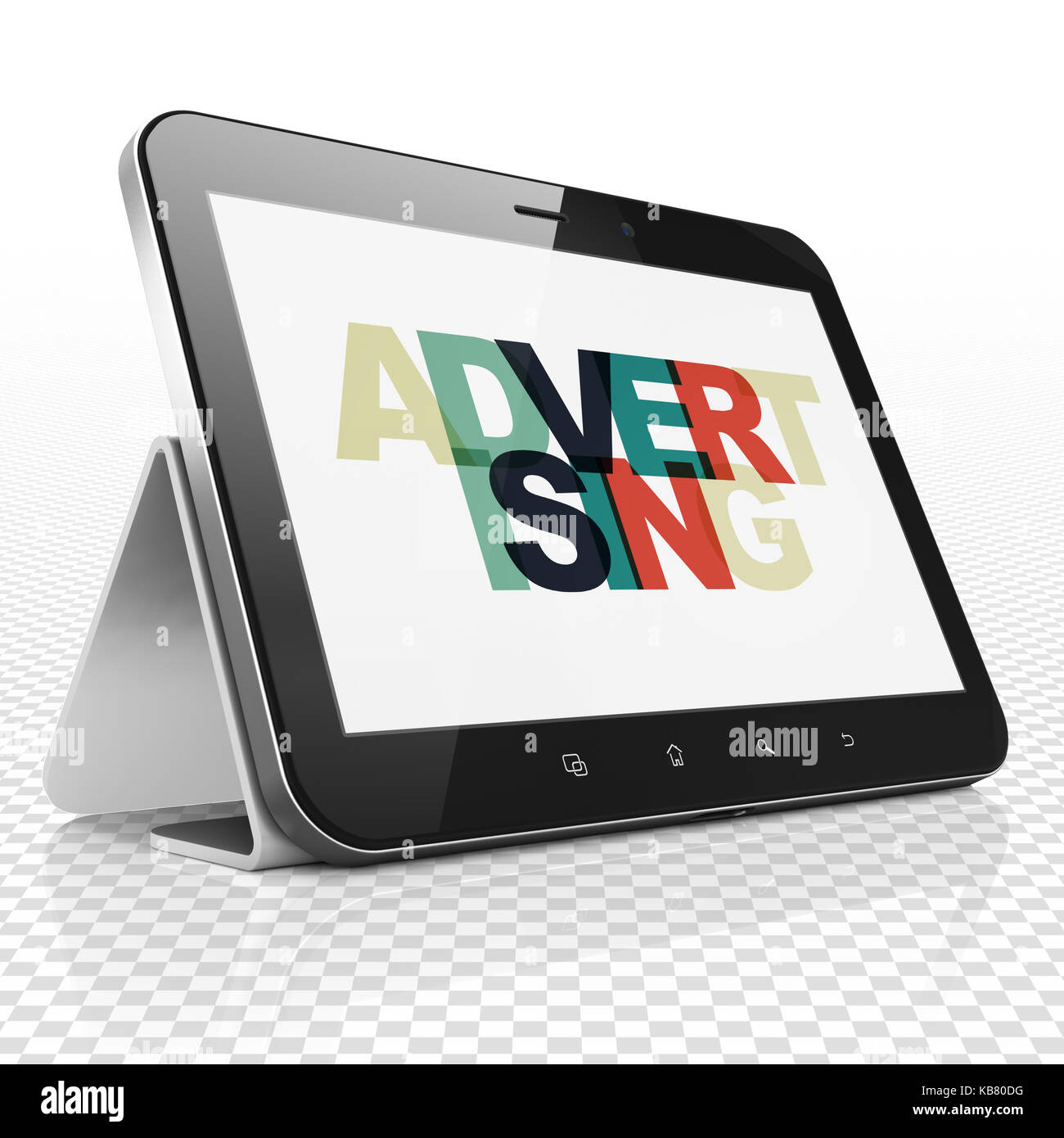 Advertising concept: Tablet Computer with Advertising on display Stock ...