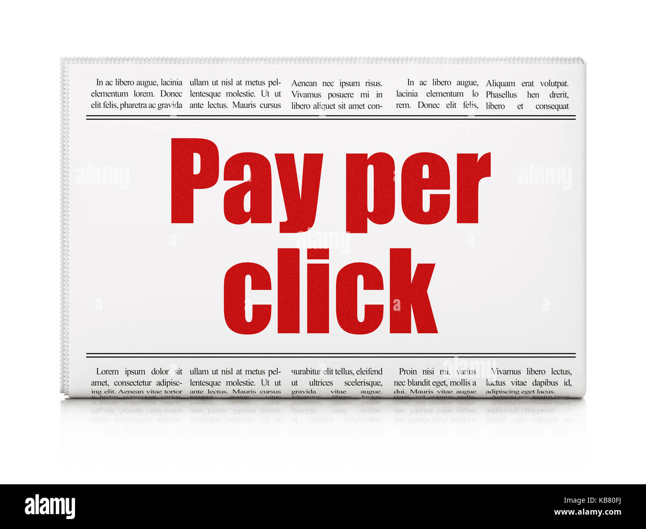 Marketing concept: newspaper headline Pay Per Click Stock Photo - Alamy