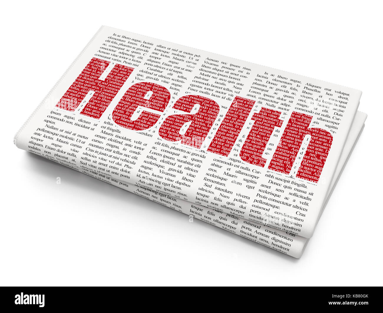 Healthcare concept: Health on Newspaper background Stock Photo - Alamy