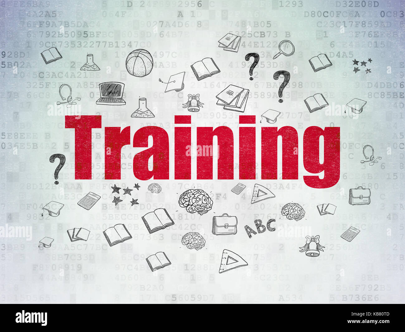 Learning concept: Training on Digital Data Paper background Stock Photo ...