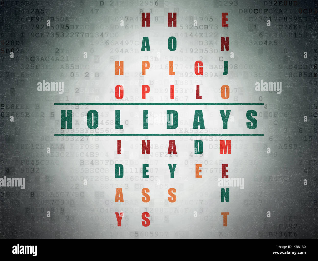 Holiday concept: Holidays in Crossword Puzzle Stock Photo - Alamy